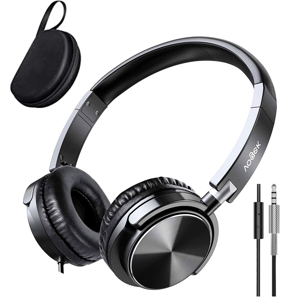 Walmart Wired Stereo Headset with Mic, Foldable, Deep Bass, Noise ...