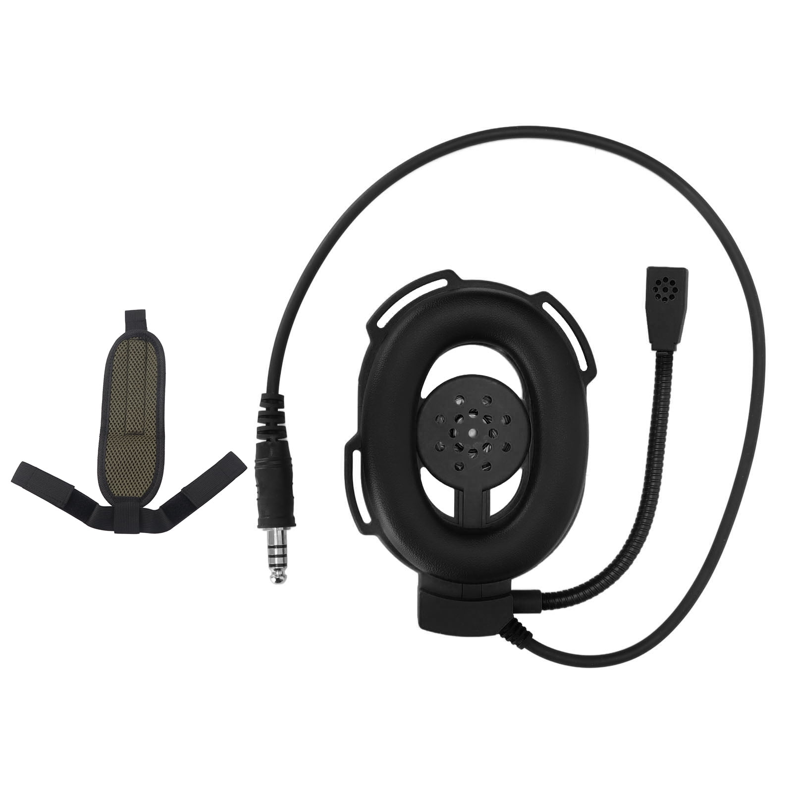 Headphones Motorcycle Helmet Unilateral Headset Military Standard Plug ...
