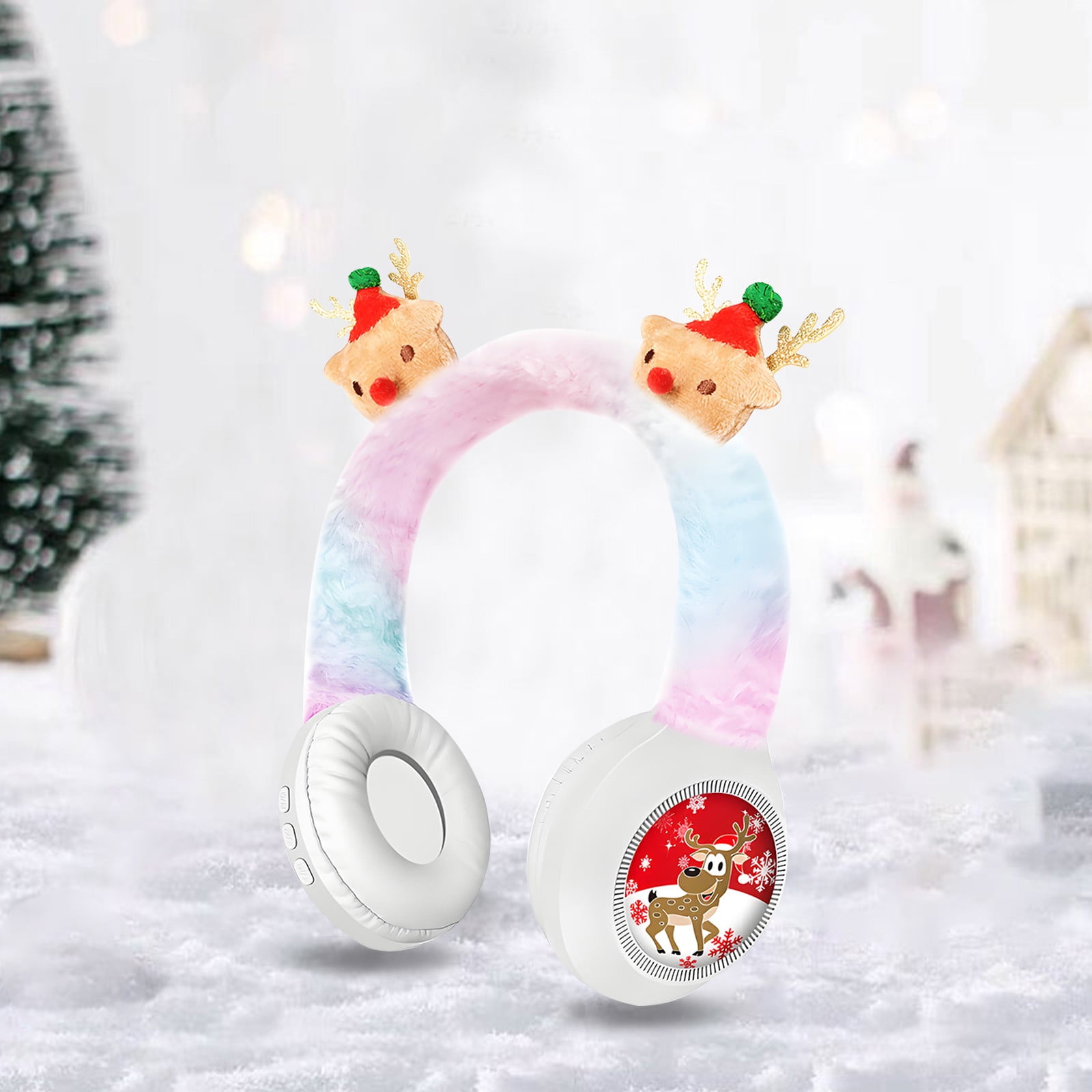 Headphones New 802 Compositional Animation Christmas Deer Plush Head ...