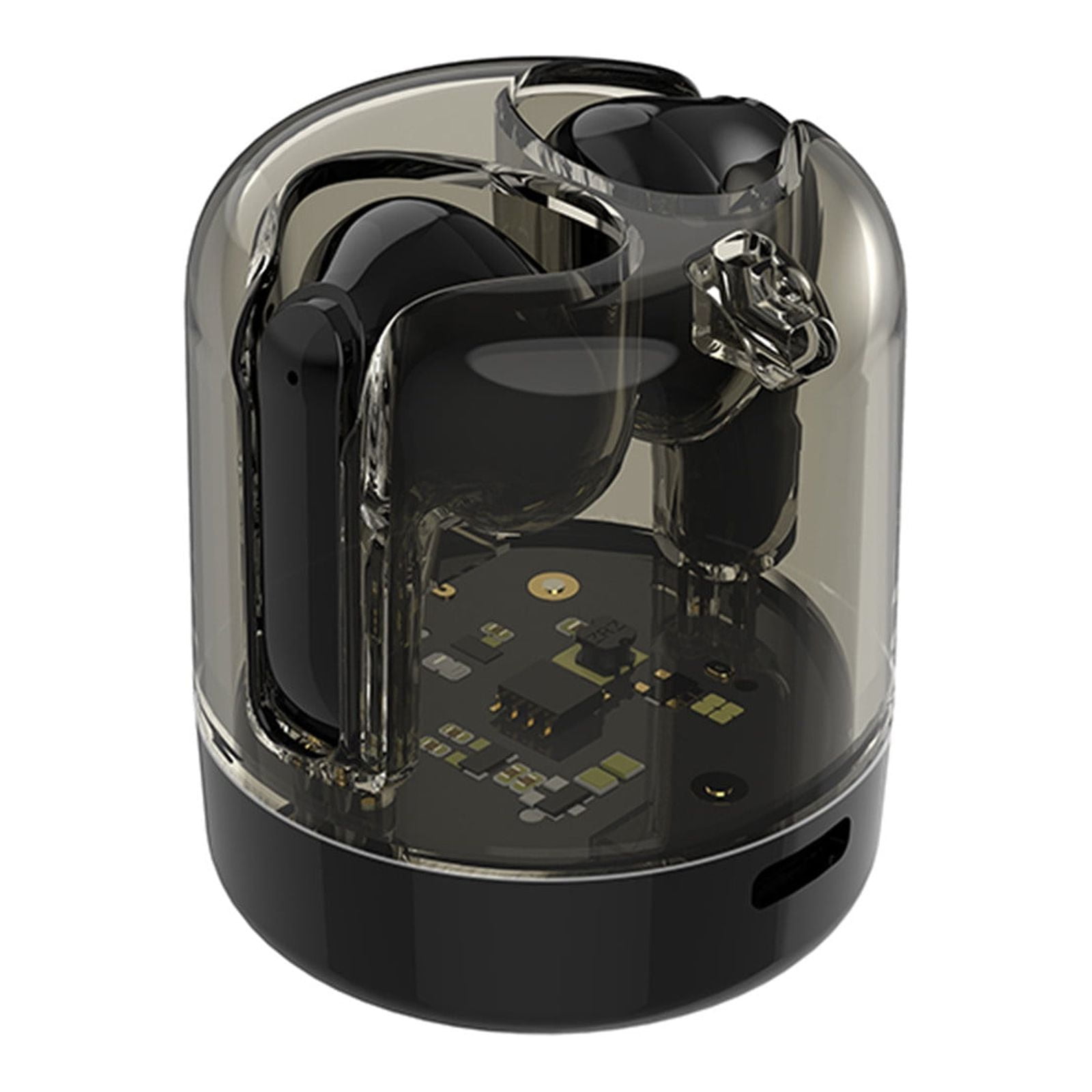 Headphones Noise Reduction In Ear Bluetooth Earphones Transparent Space ...