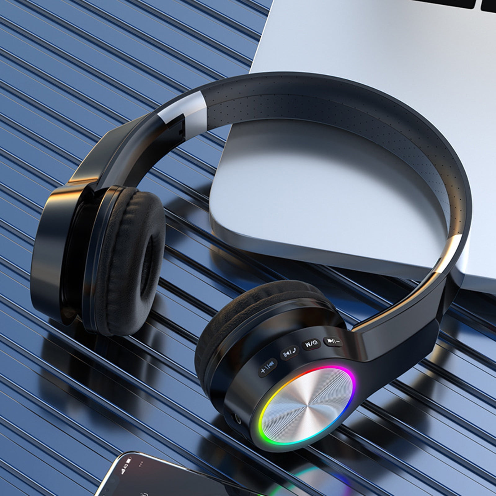 Headphones Skegnu Bluetooth Headphones Wireless,HiFi Stereo Foldable ...