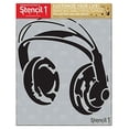 Headphones Stencil 8.5" x 11" - Music Stencil Urban Graffiti Art Craft ...