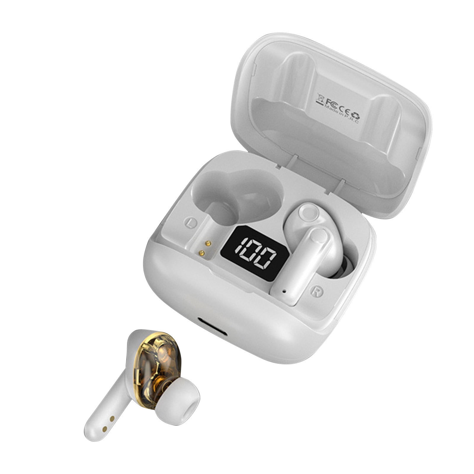 Headphones True Dynamics Digital Display Stereo Wireless TWS-Bluetooth Headset 5.2 Wireless ...