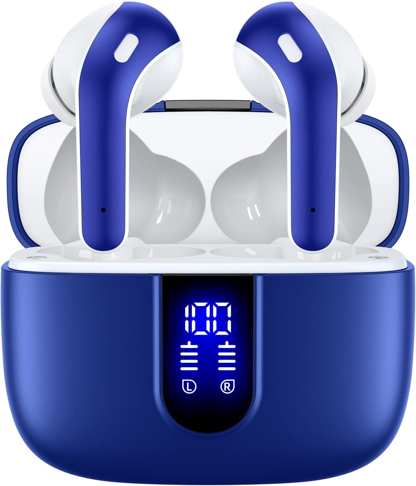 Headphones True Earbuds 60H Playback LED Power Display Earphones with ...