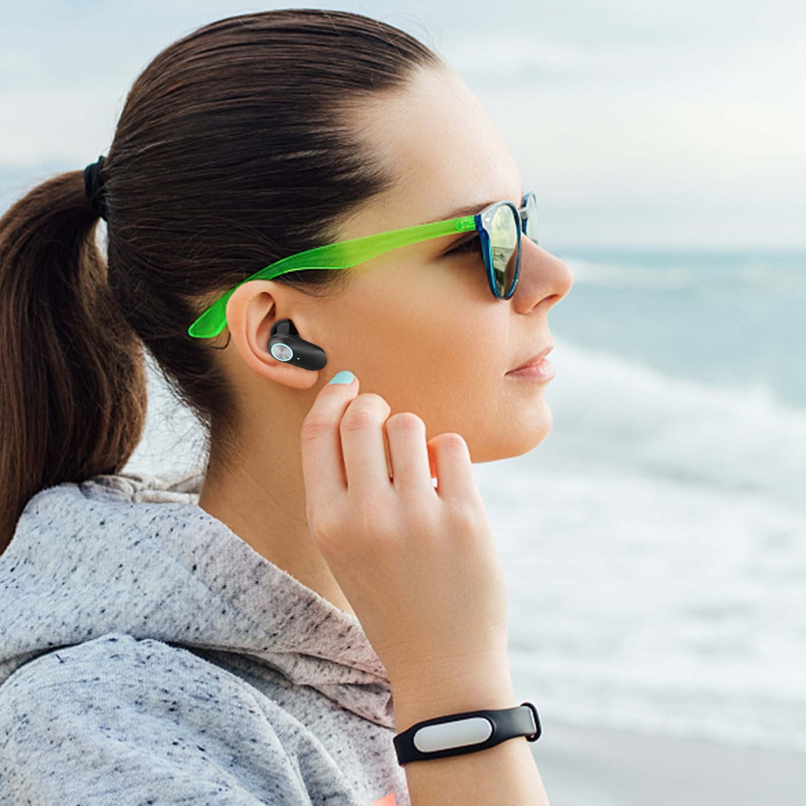 Headphones Wireless Bluetooth Earphones With Ear Mounted Conduction And ...