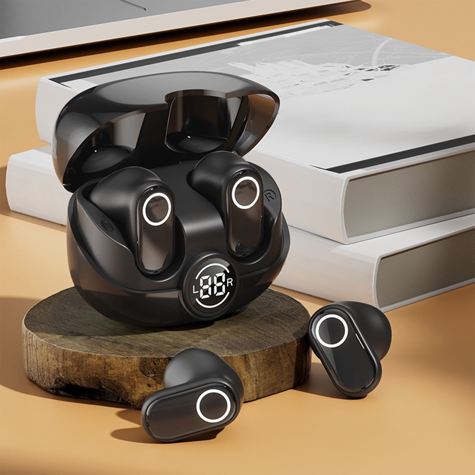 Headphones Wireless Earphone In Ear Battery Display Long Usage ...