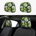 Headrest Cover for Cars, Teal floral elegance 2 Pack Car Headrest Cover ...