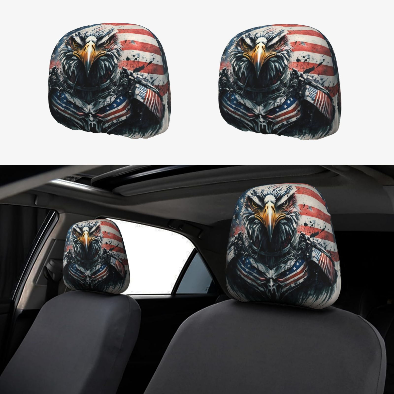 Headrest Covers for Cars Accessories Interior for Women Men 2Pcs ...