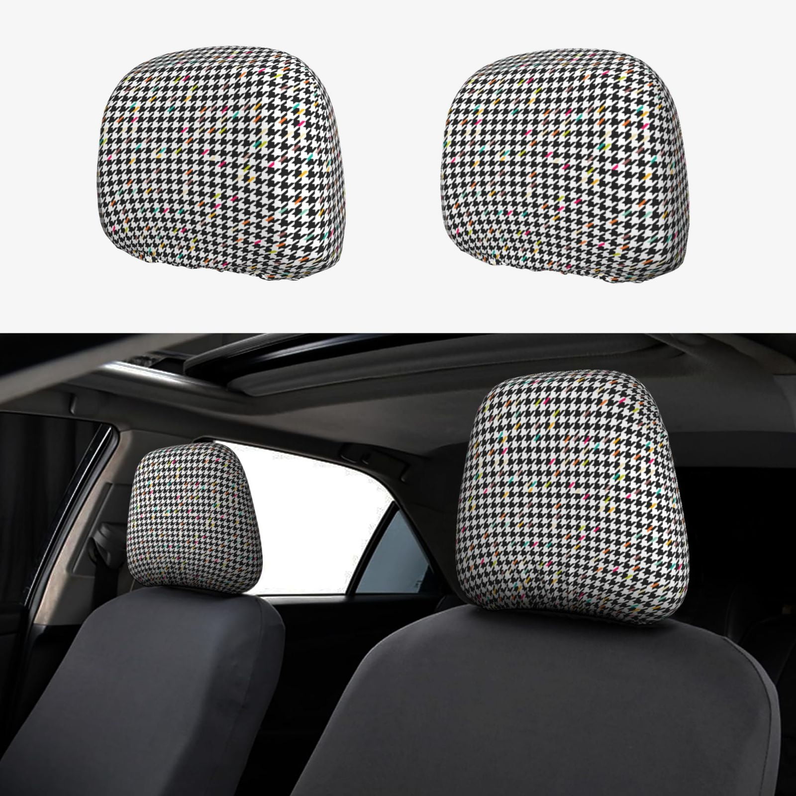 Headrest Covers for Cars Accessories Interior for Women Men 2Pcs ...