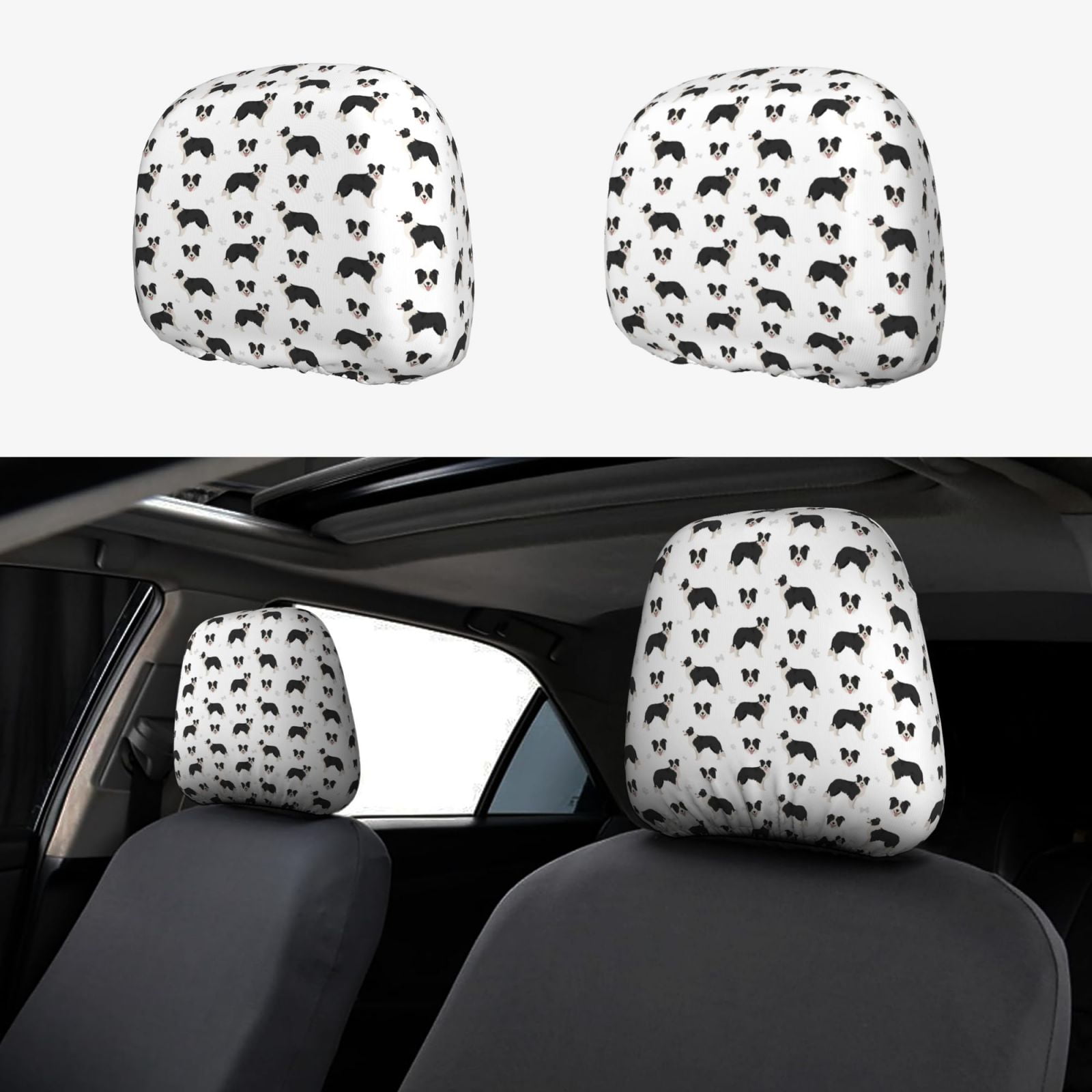Headrest Covers for Cars Accessories Interior for Women Men 2Pcs ...
