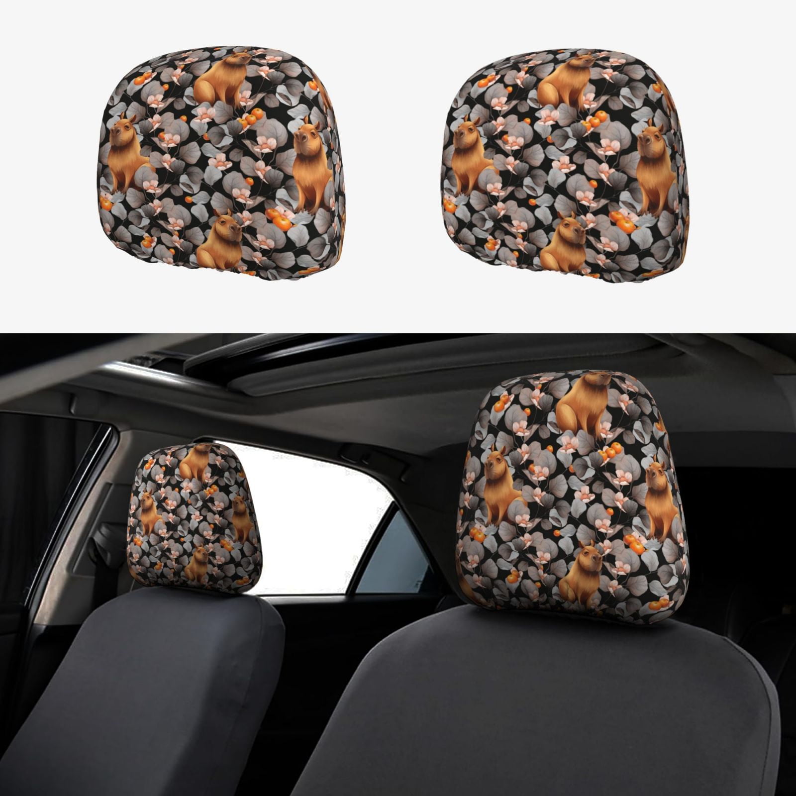 Headrest Covers for Cars Accessories Interior for Women Men 2Pcs ...
