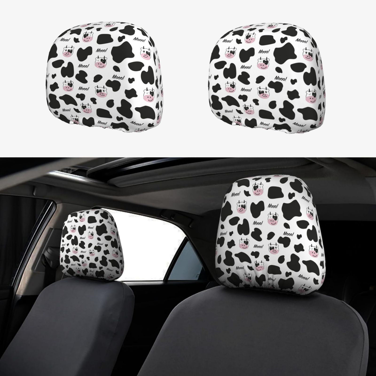 Headrest Covers for Cars Accessories Interior for Women Men 2Pcs ...