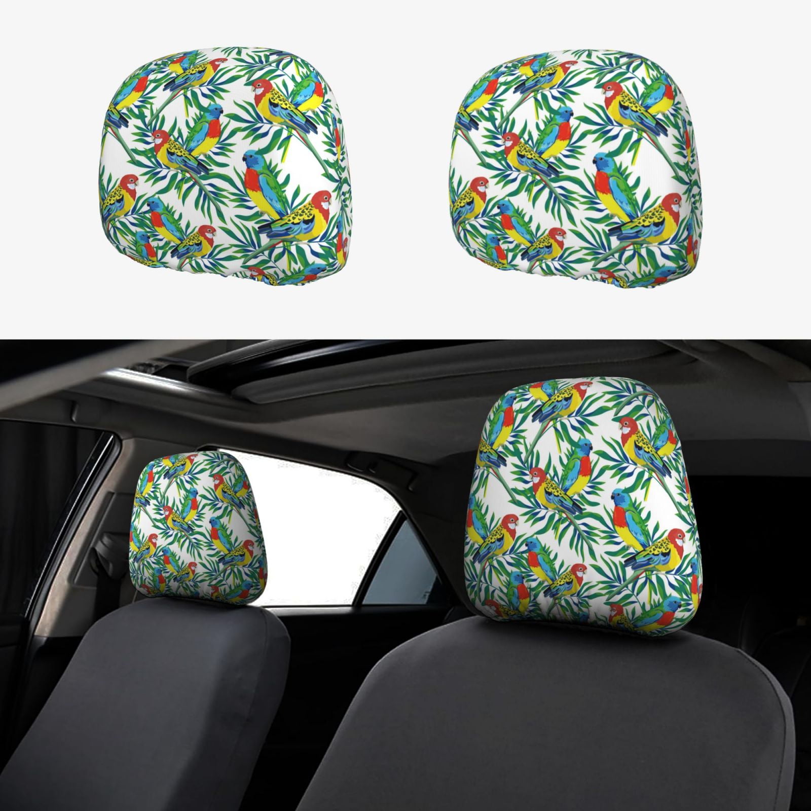 Headrest Covers for Cars Accessories Interior for Women Men 2Pcs ...