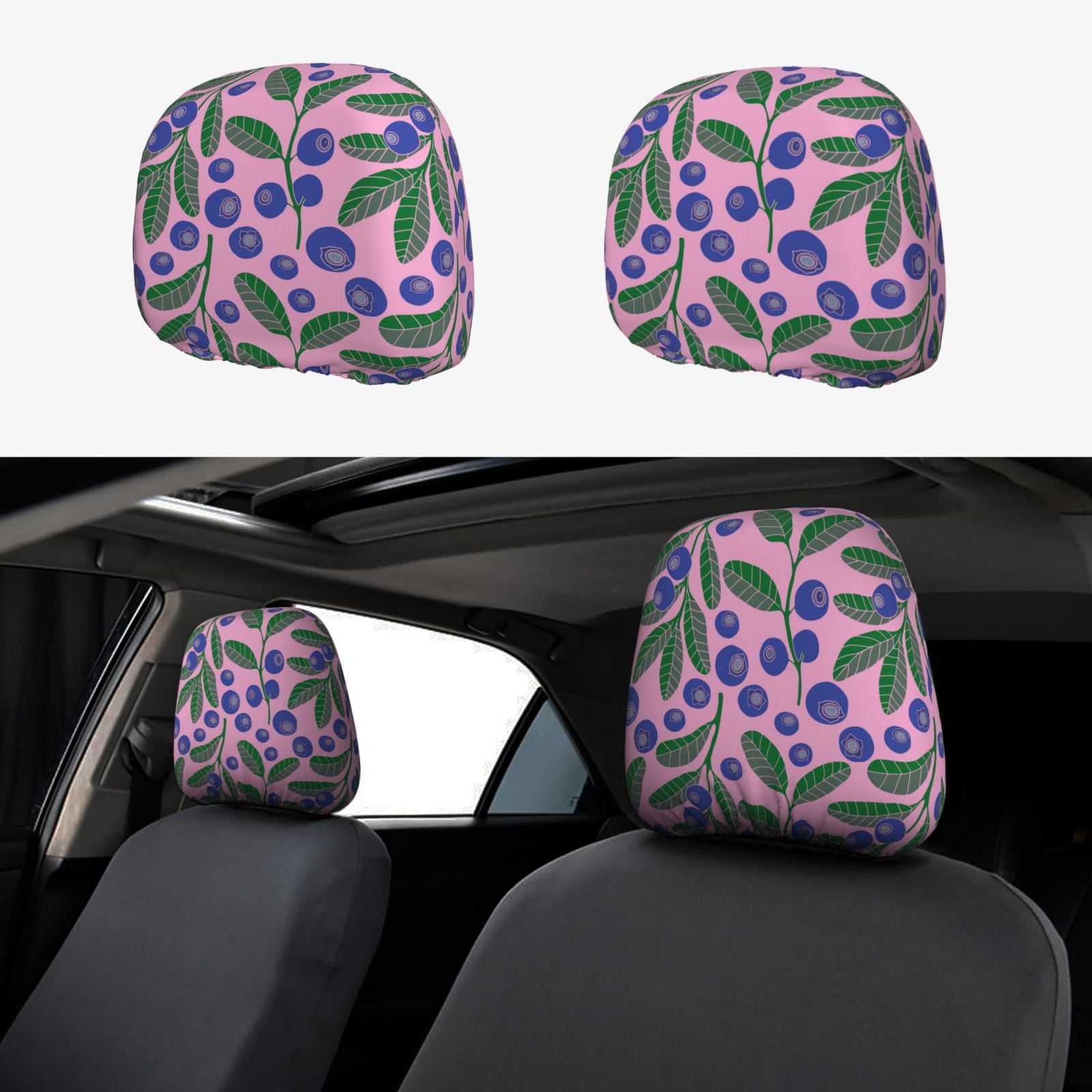 Headrest Covers for Cars Accessories Interior for Women Men 2Pcs - Cute ...