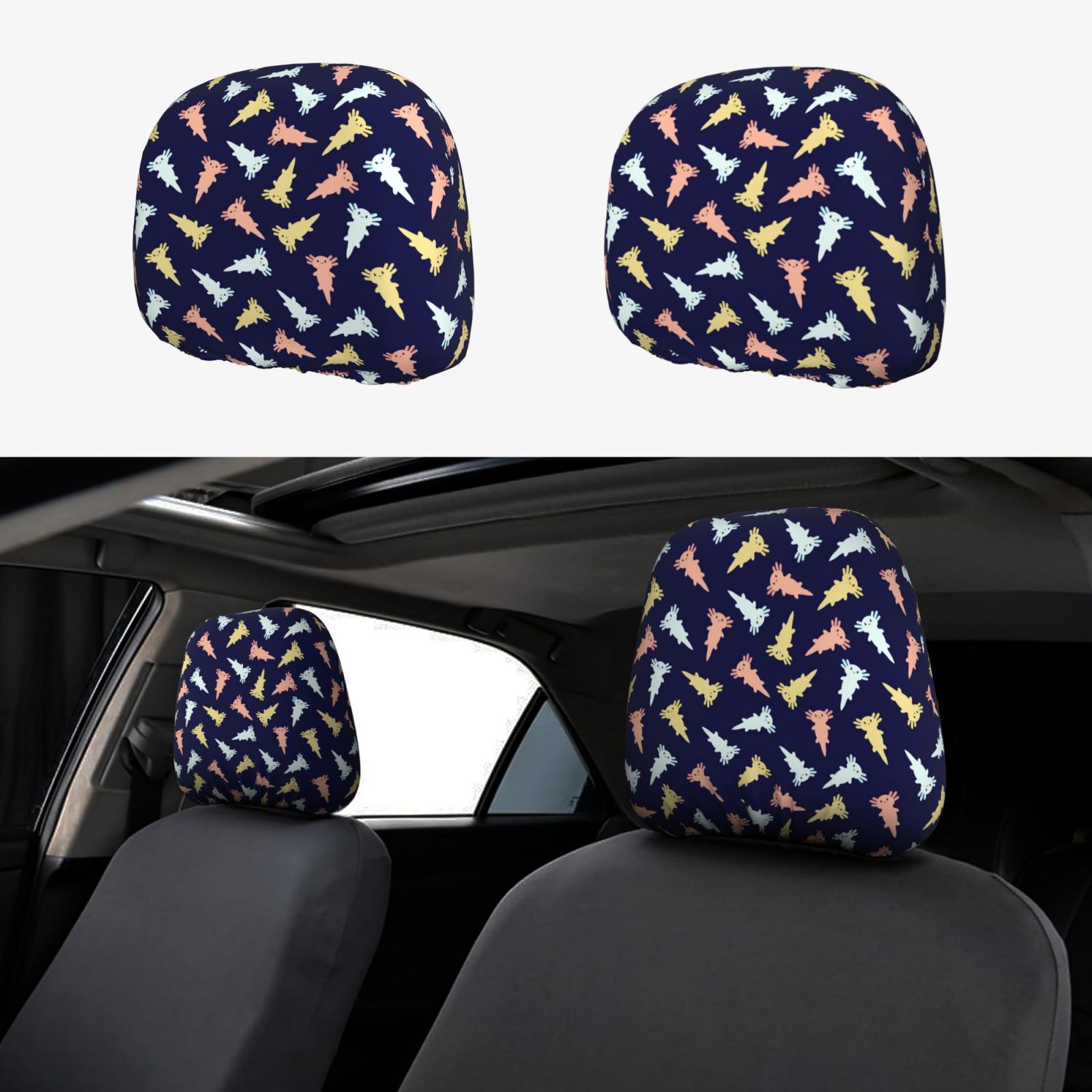 Headrest Covers for Cars Accessories Interior for Women Men 2Pcs - Cute ...