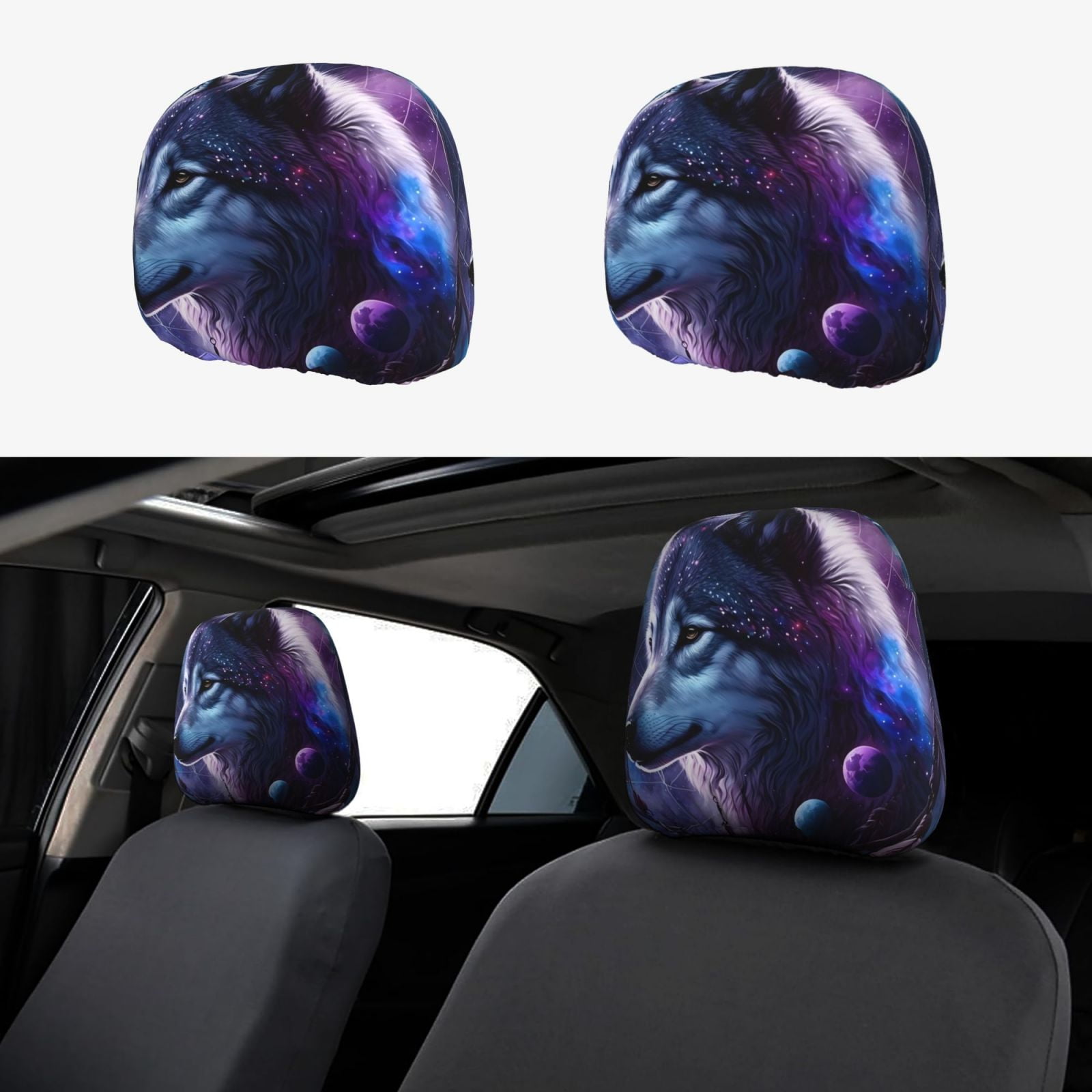 Headrest Covers for Cars Accessories Interior for Women Men 2Pcs ...