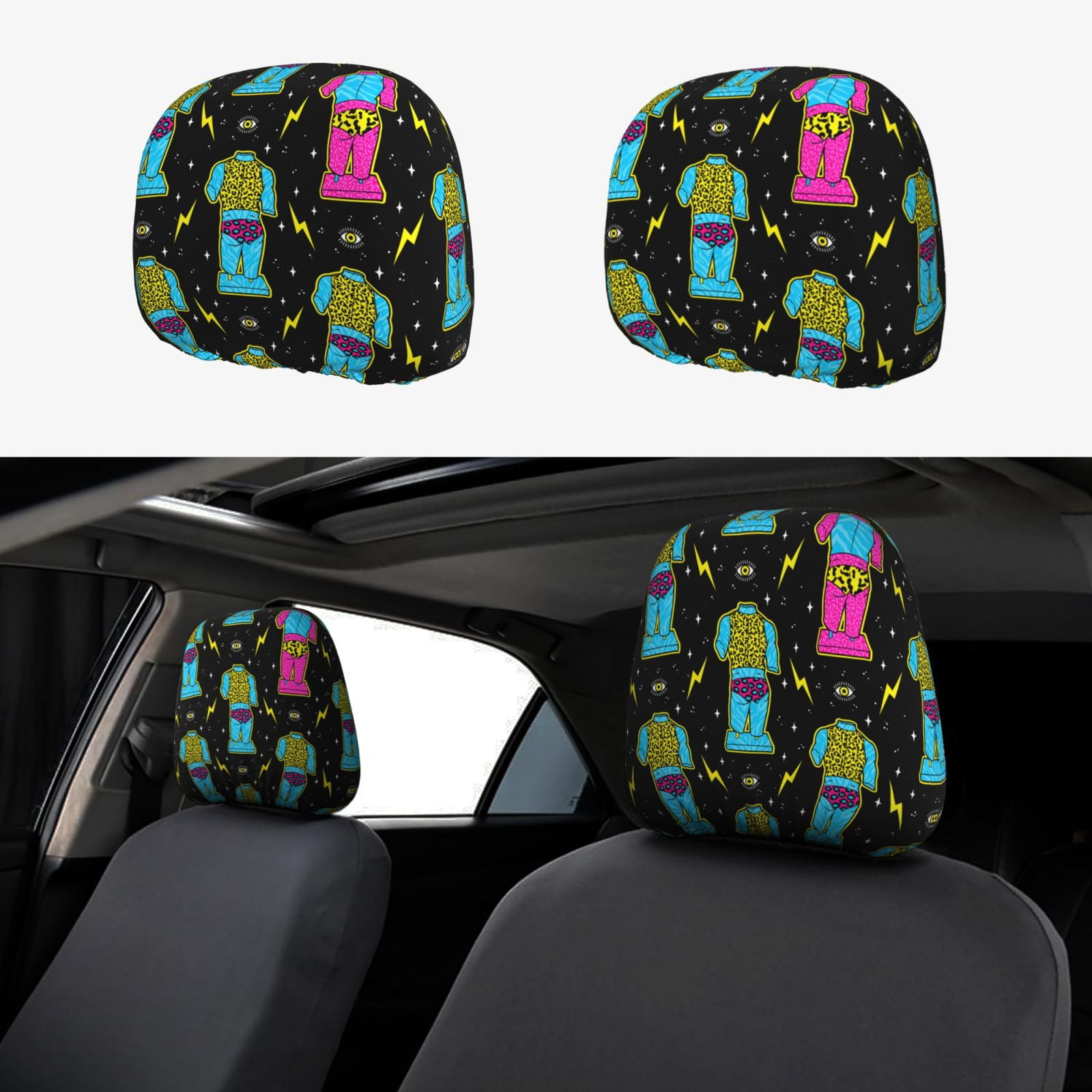 Headrest Covers for Cars Accessories Interior for Women Men 2Pcs ...