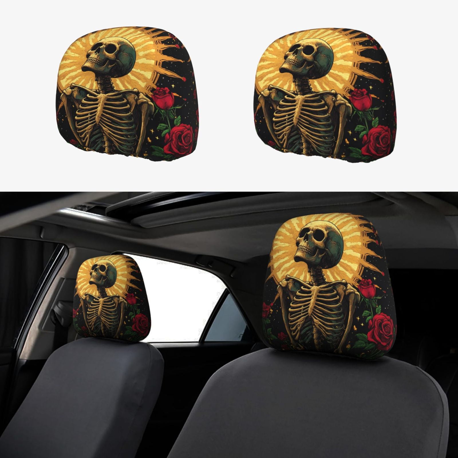 Headrest Covers for Cars Accessories Interior for Women Men 2Pcs ...