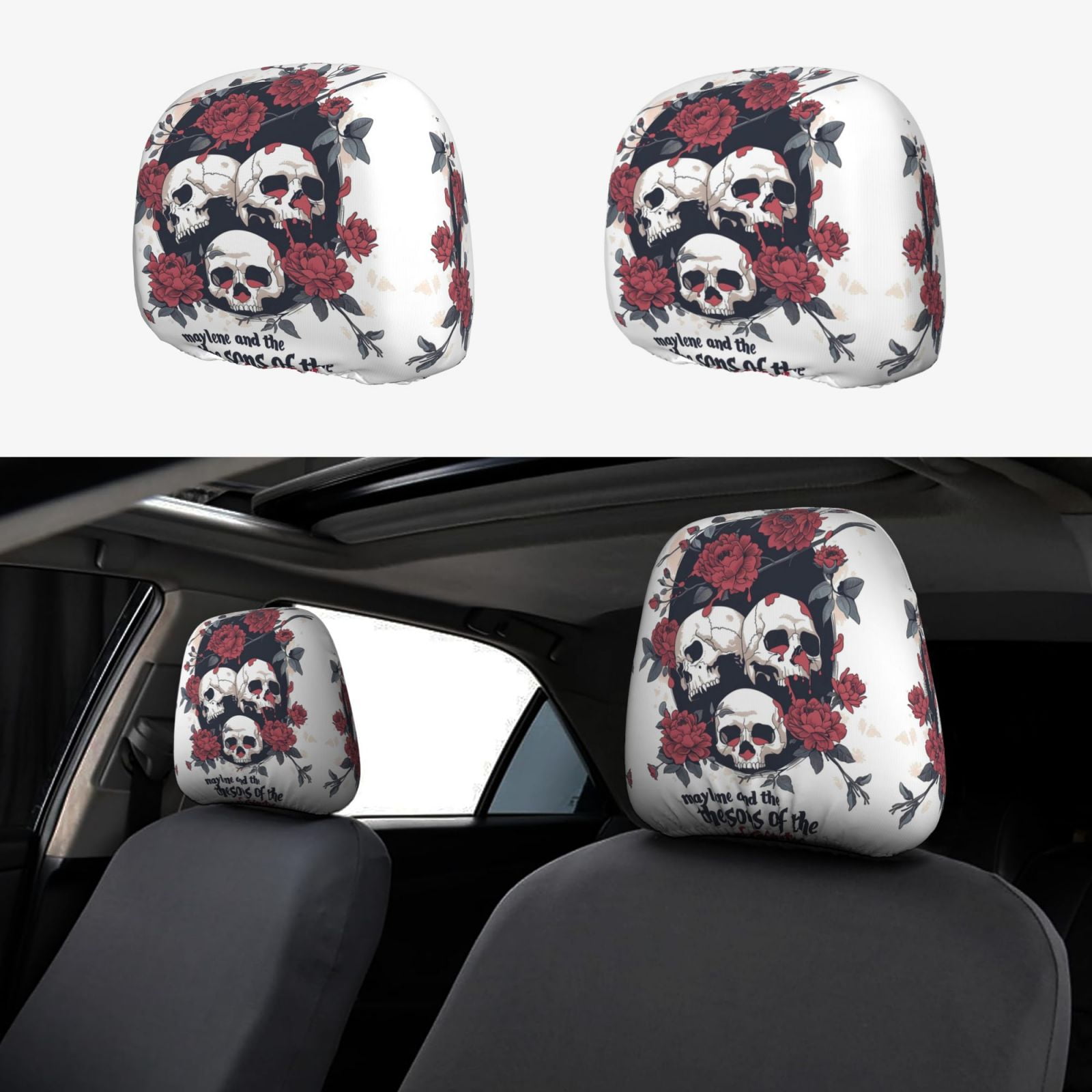 Headrest Covers for Cars Accessories Interior for Women Men 2Pcs ...