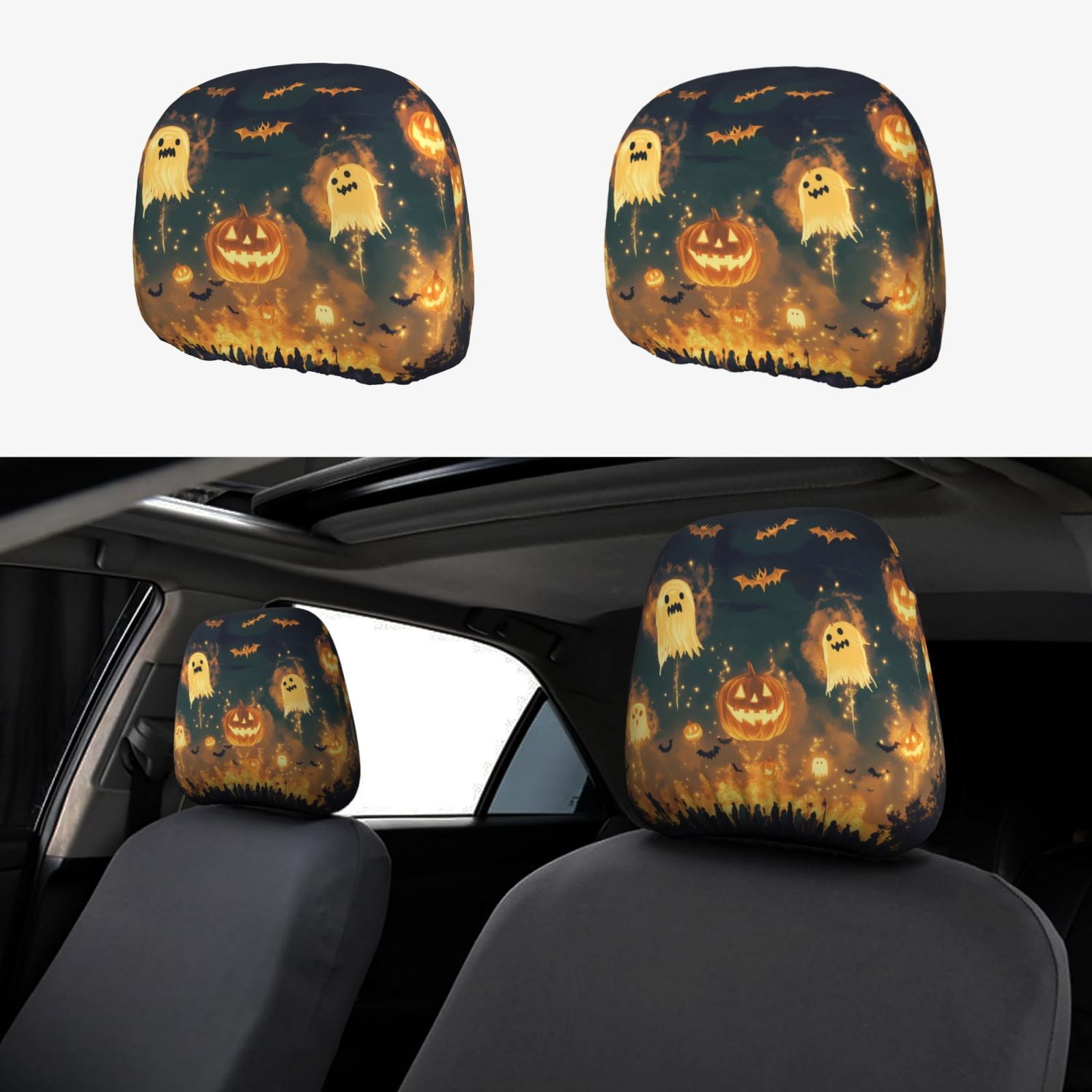 Headrest Covers for Cars Accessories Interior for Women Men 2Pcs ...