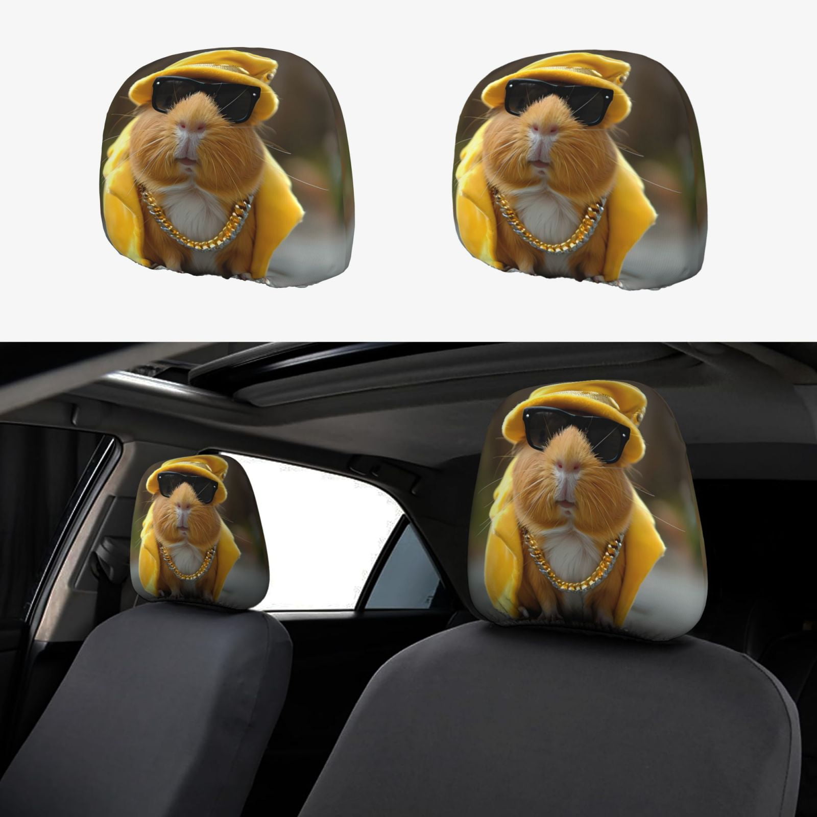 Headrest Covers for Cars Accessories Interior for Women Men 2Pcs ...