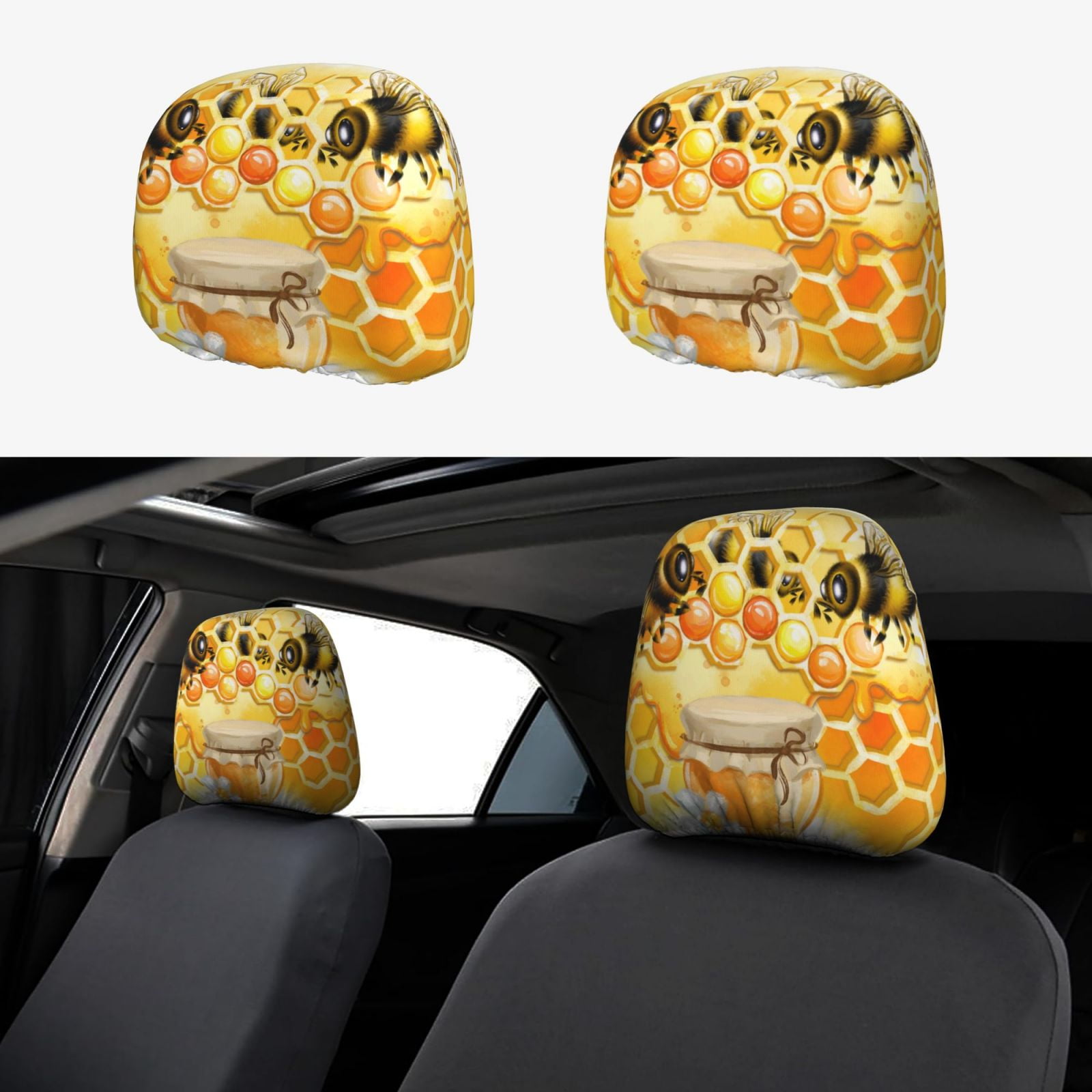 Headrest Covers for Cars Accessories Interior for Women Men 2Pcs ...