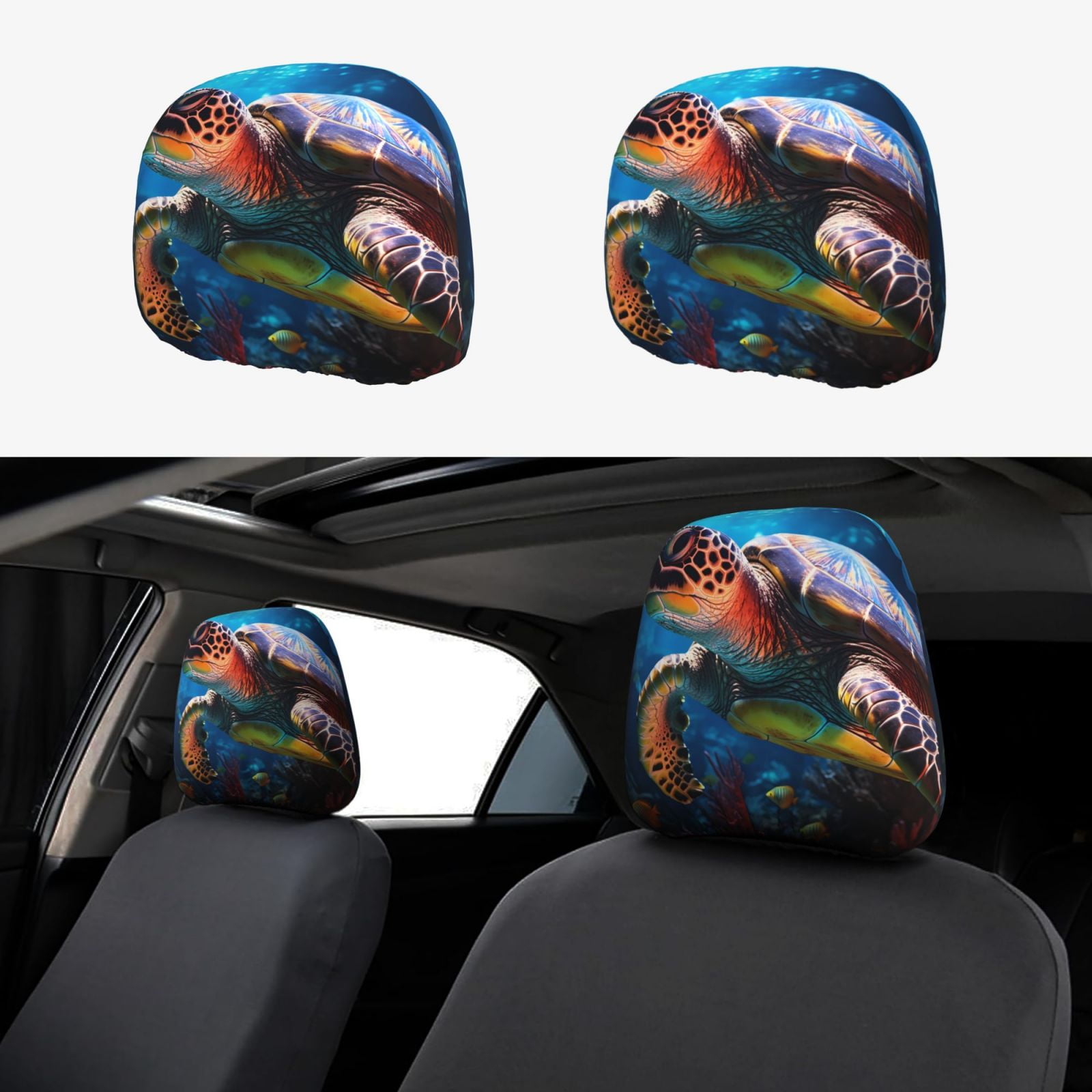 Headrest Covers for Cars Accessories Interior for Women Men 2Pcs - Ice ...