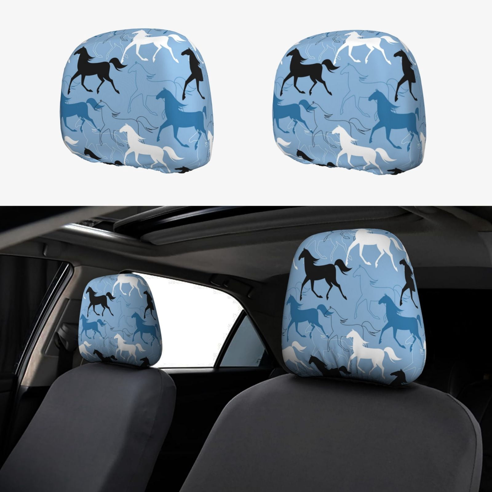 Headrest Covers for Cars Accessories Interior for Women Men 2Pcs ...
