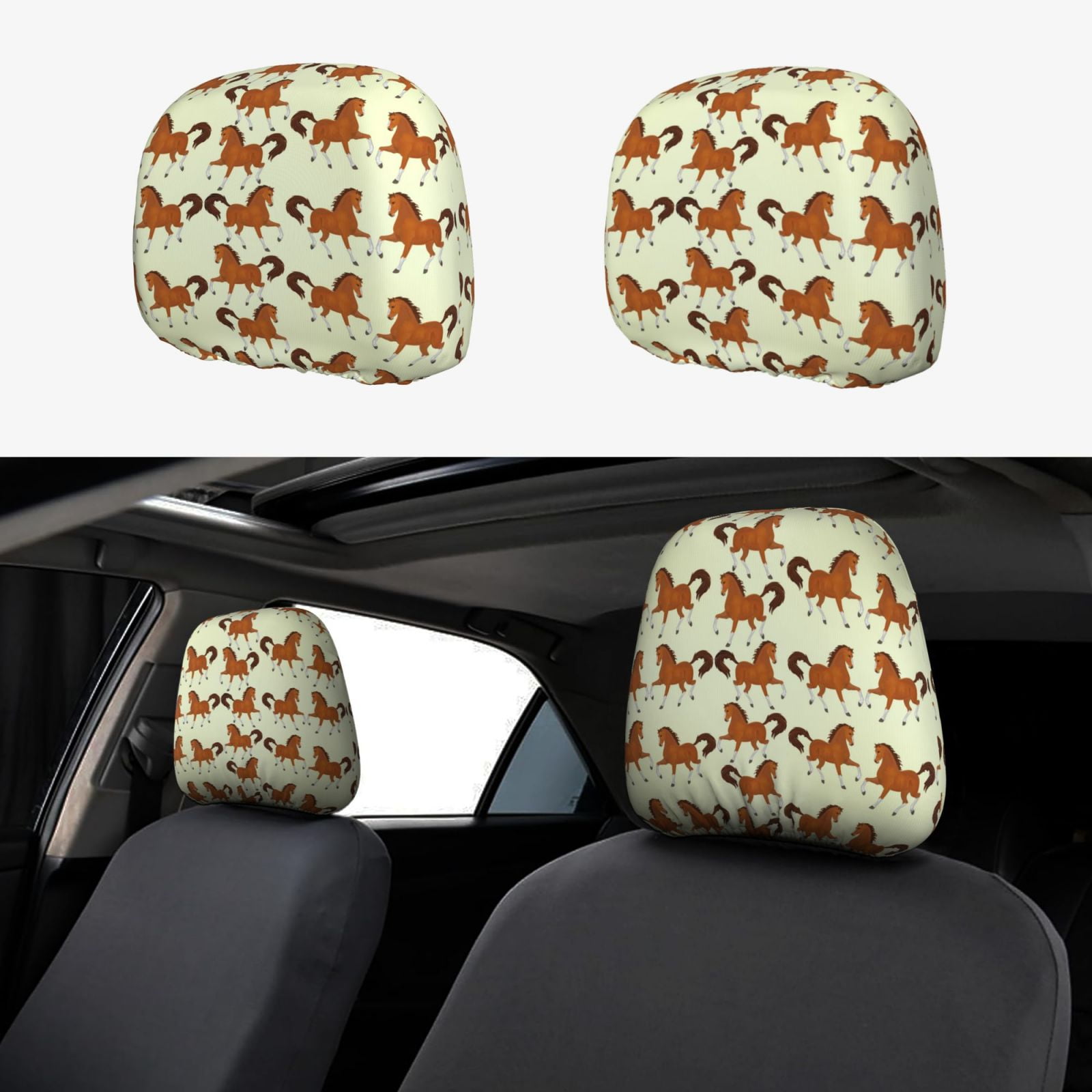 Headrest Covers for Cars Accessories Interior for Women Men 2Pcs ...