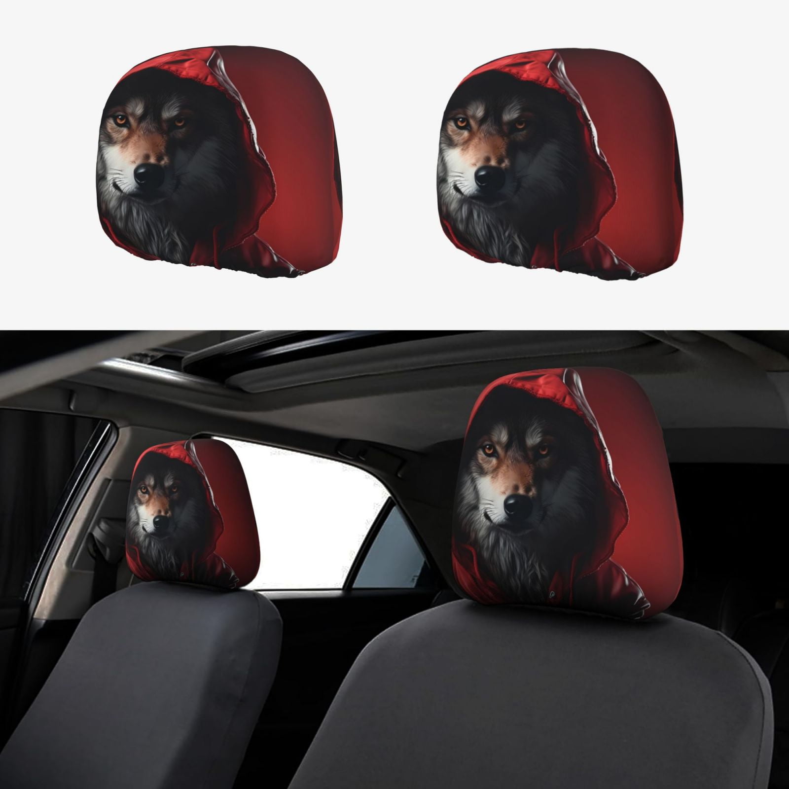 Headrest Covers for Cars Accessories Interior for Women Men 2Pcs ...