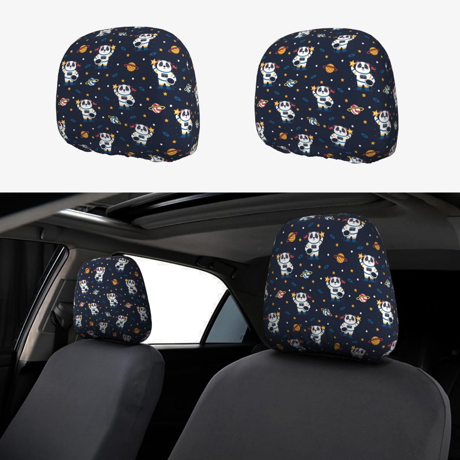 Headrest Covers for Cars Accessories Interior for Women Men 2Pcs ...