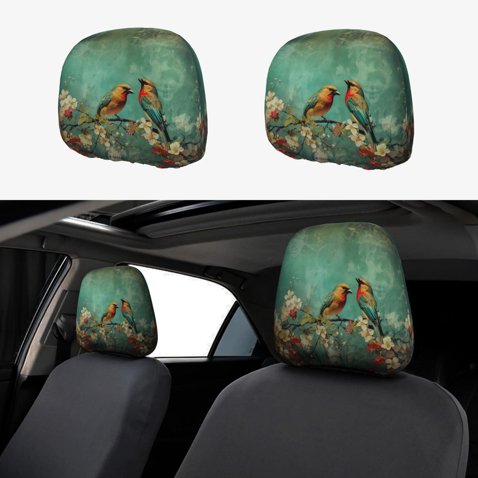 Headrest Covers for Cars Accessories Interior for Women Men 2Pcs ...