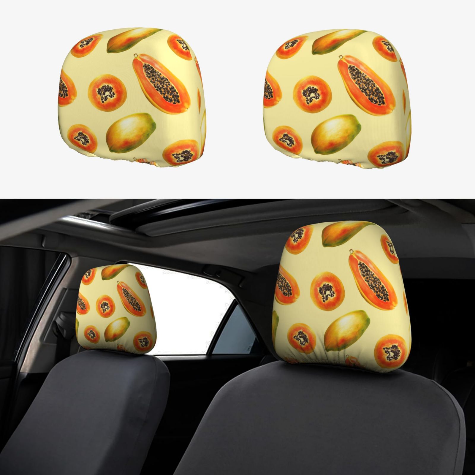 Headrest Covers for Cars Accessories Interior for Women Men 2Pcs ...