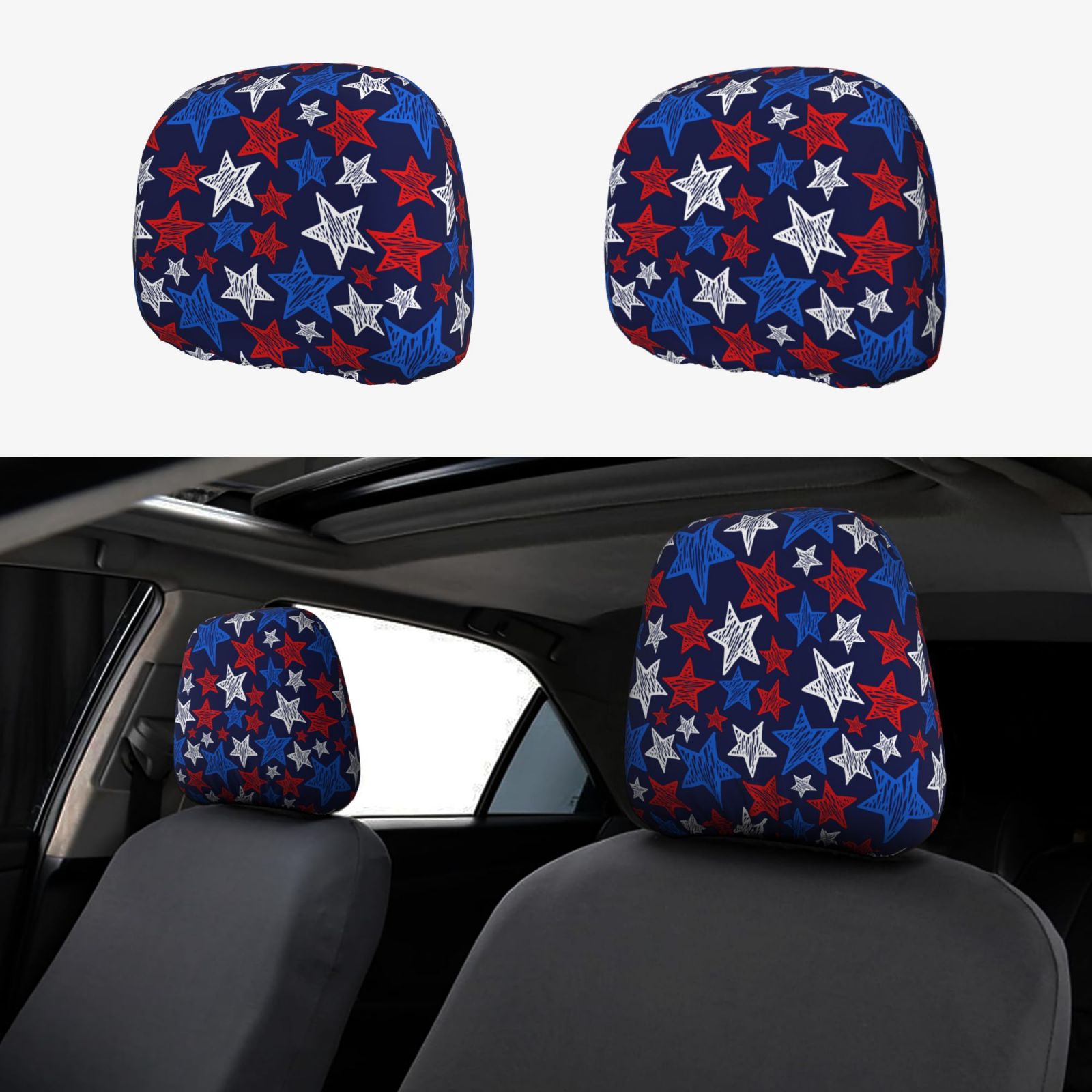 Headrest Covers for Cars Accessories Interior for Women Men 2Pcs - USA ...