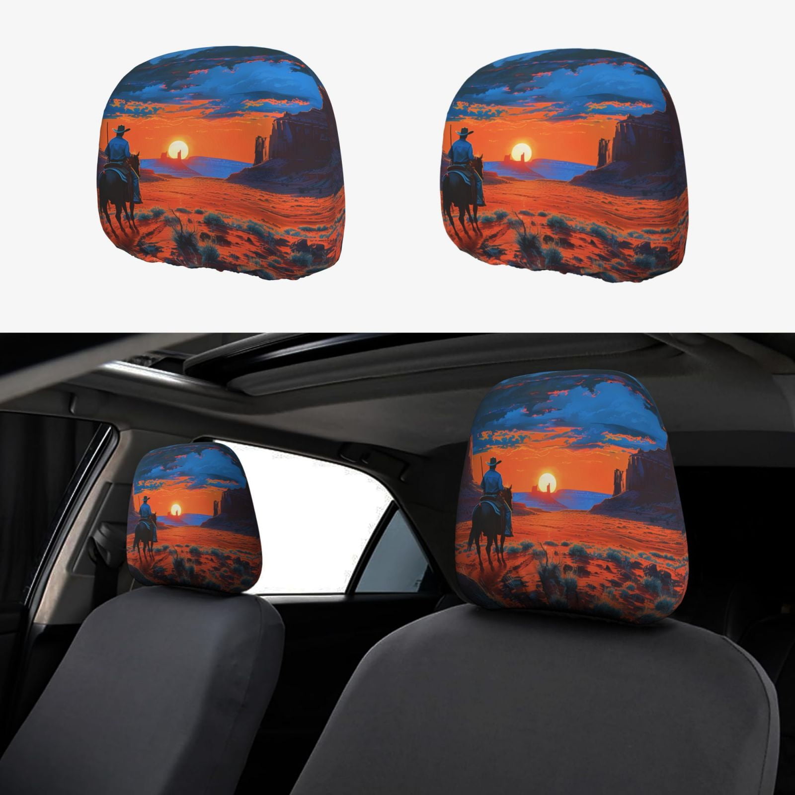 Headrest Covers for Cars Accessories Interior for Women Men 2Pcs ...