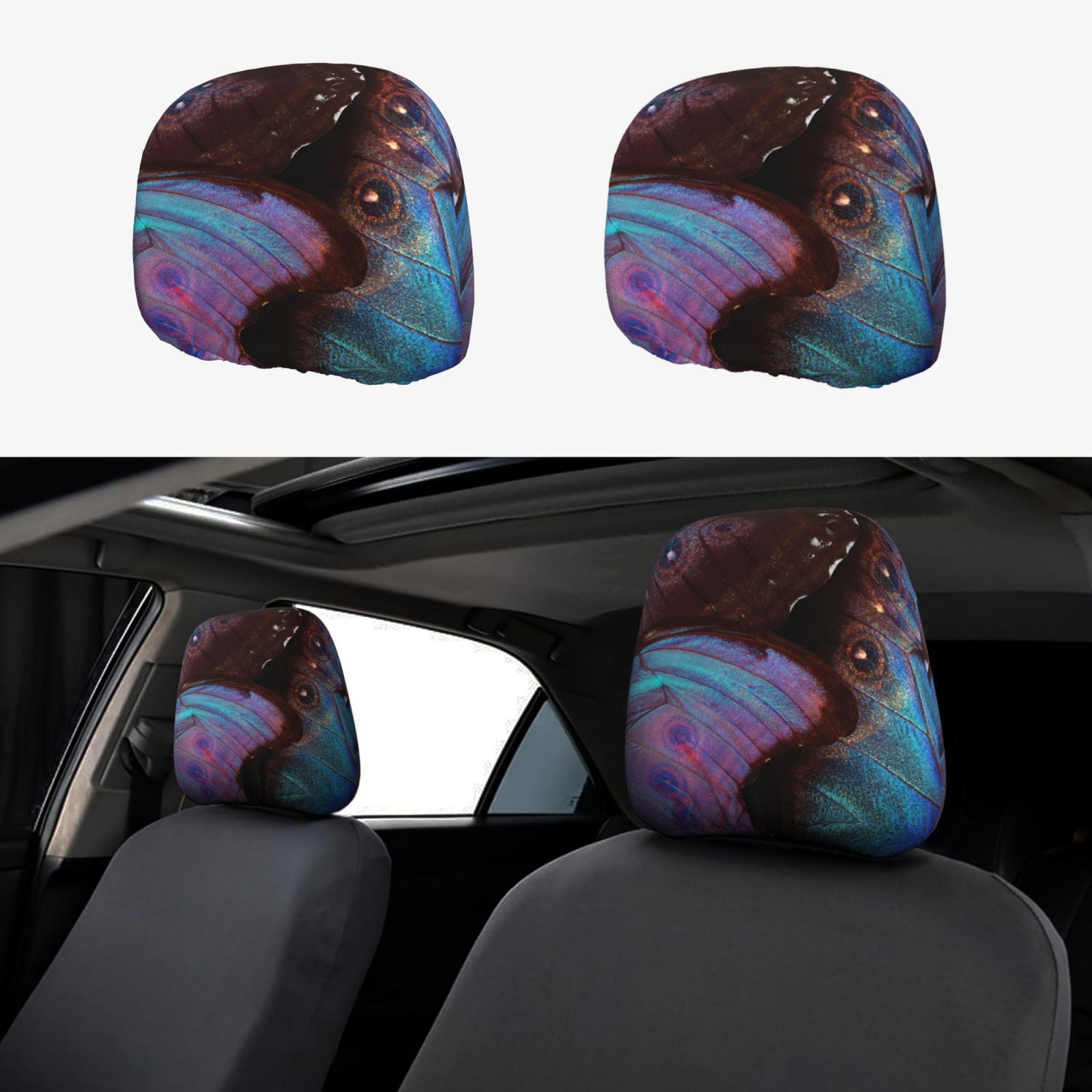Headrest Covers for Cars Accessories Interior for Women Men 2Pcs ...