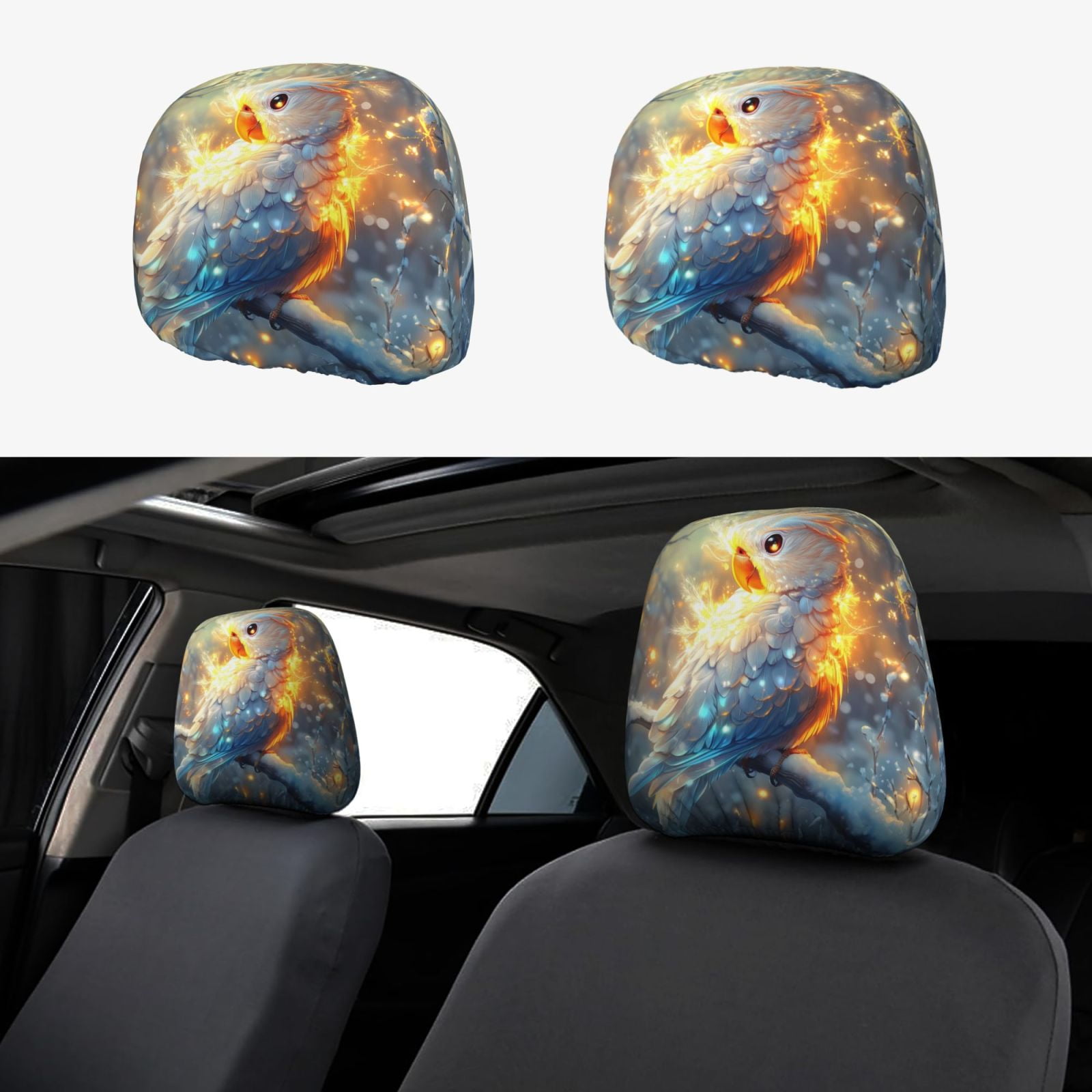 Headrest Covers for Cars Accessories Interior for Women Men 2Pcs ...