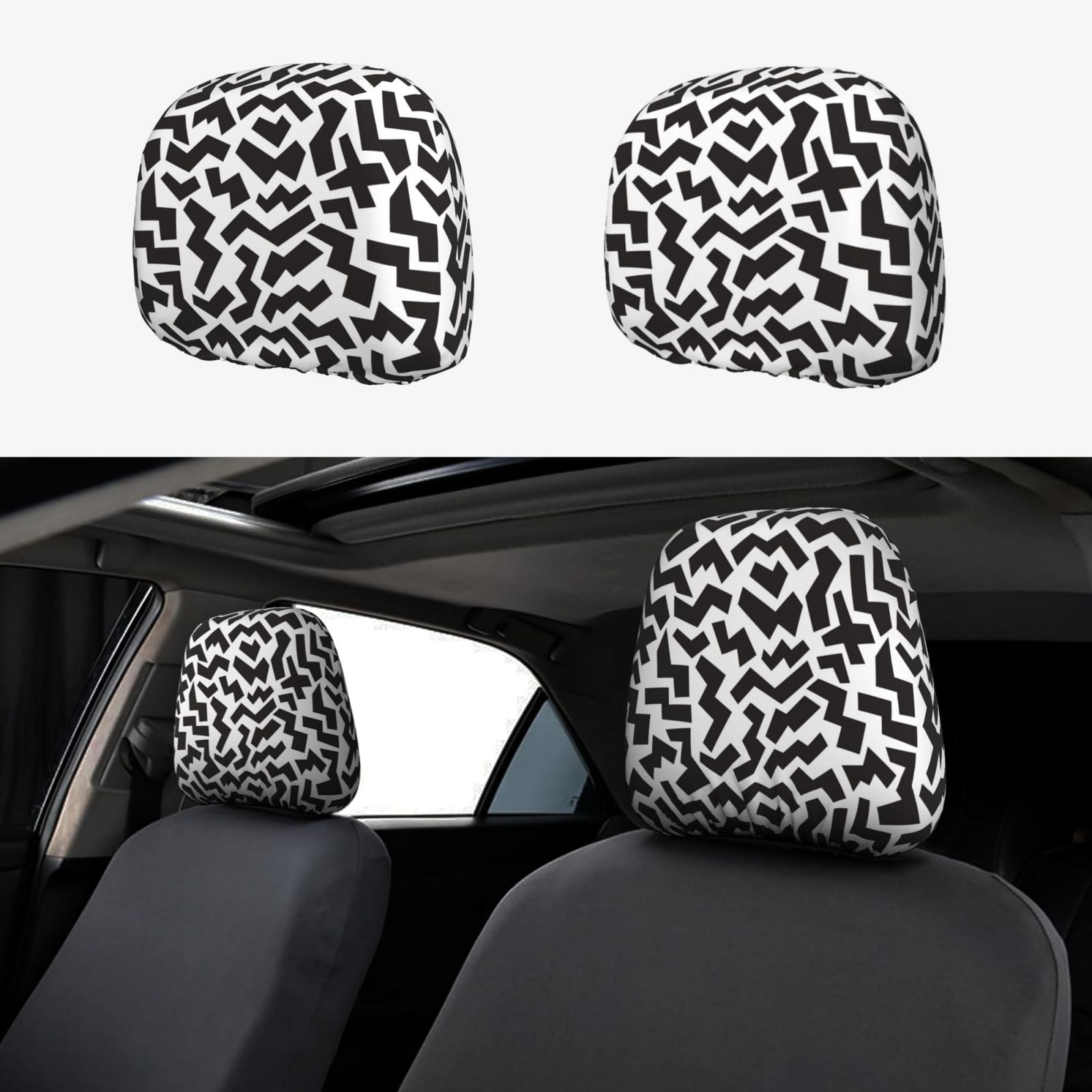 Headrest Covers for Cars Accessories Interior for Women Men 2Pcs ...