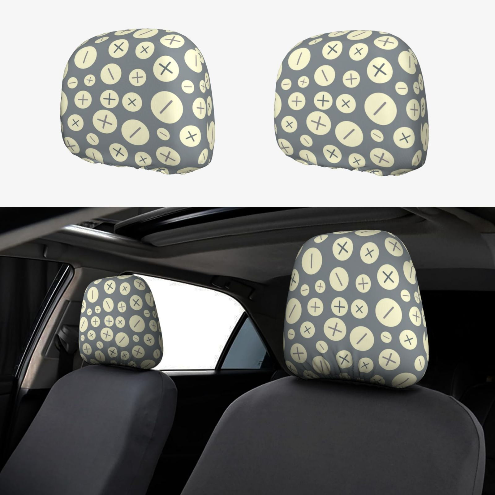 Headrest Covers for Cars Accessories Interior for Women Men 2Pcs ...