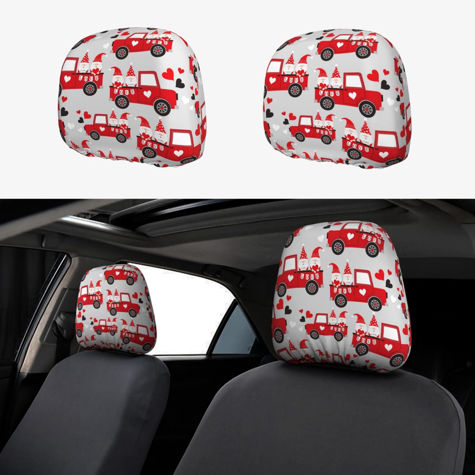 Headrest Covers for Cars 2 Pack, Gnomes On The Car Car Headrest Cover ...