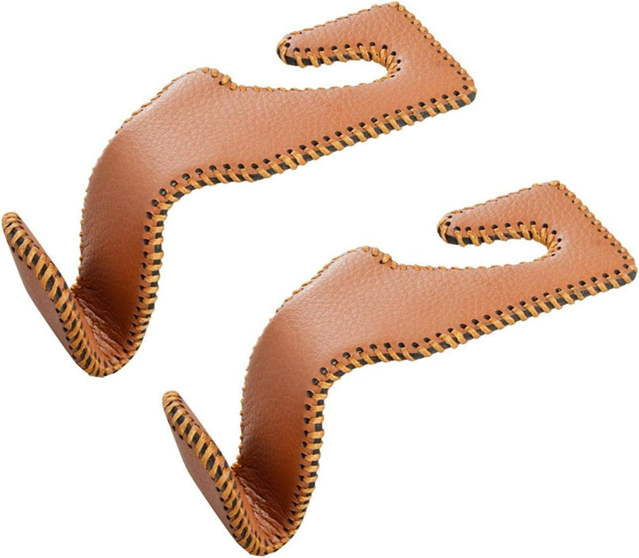 Headrest Hooks 2pcs/set Portable PU Leather Back Seat Organizer Auto ...