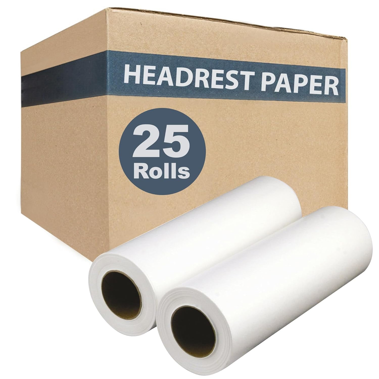 Headrest Paper Rolls, 25-Pack - 8.5" x 225' - Economy Smooth 13 Pound ...