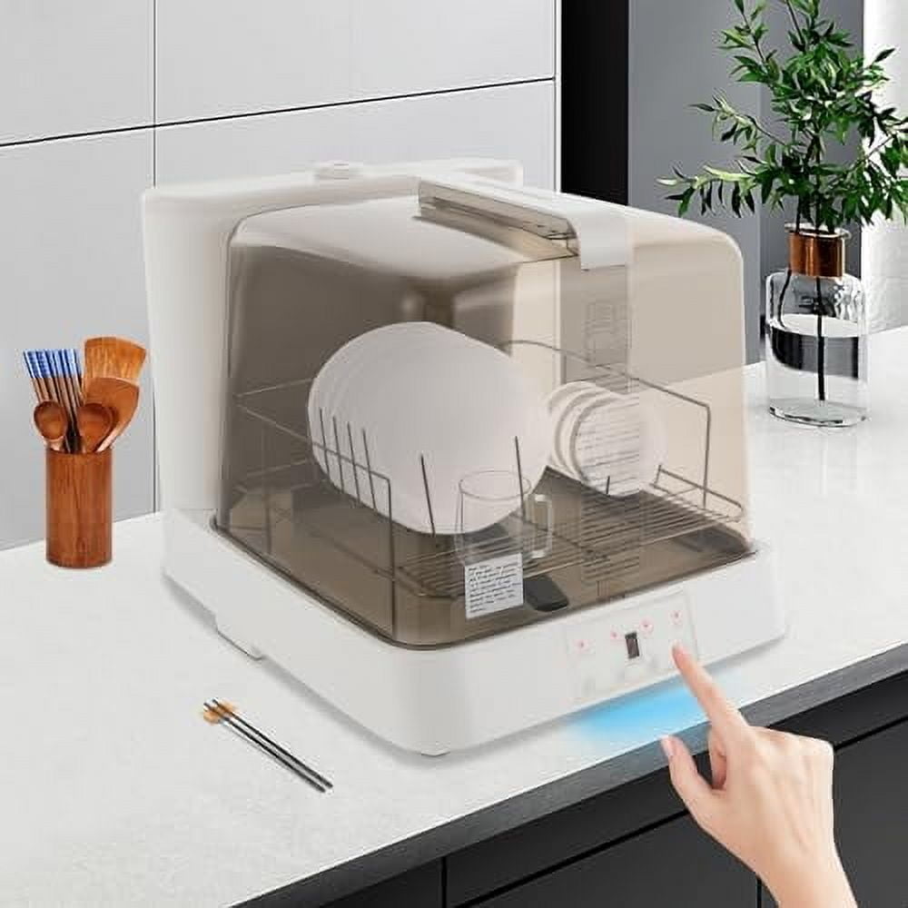 Headry Modern Visible Countertop Dishwasher with Built-in 1.59gal Water ...