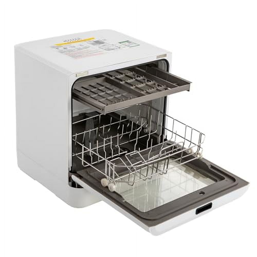 Headry Portable Countertop Mini Dishwasher 110V 800W,White Stainless ...