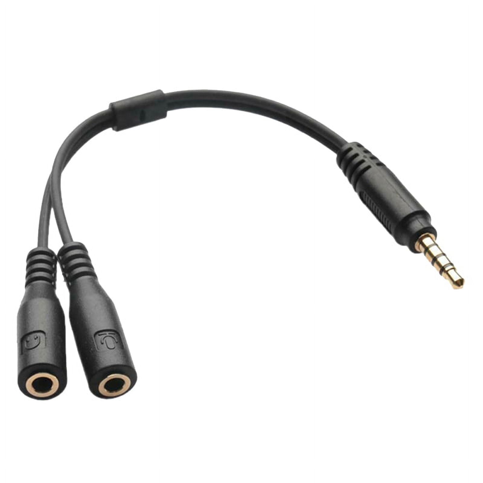 Headset Adapter Microphone And Headphone Splitter 35mm Male Aux To 35mm Female Audio And Mic