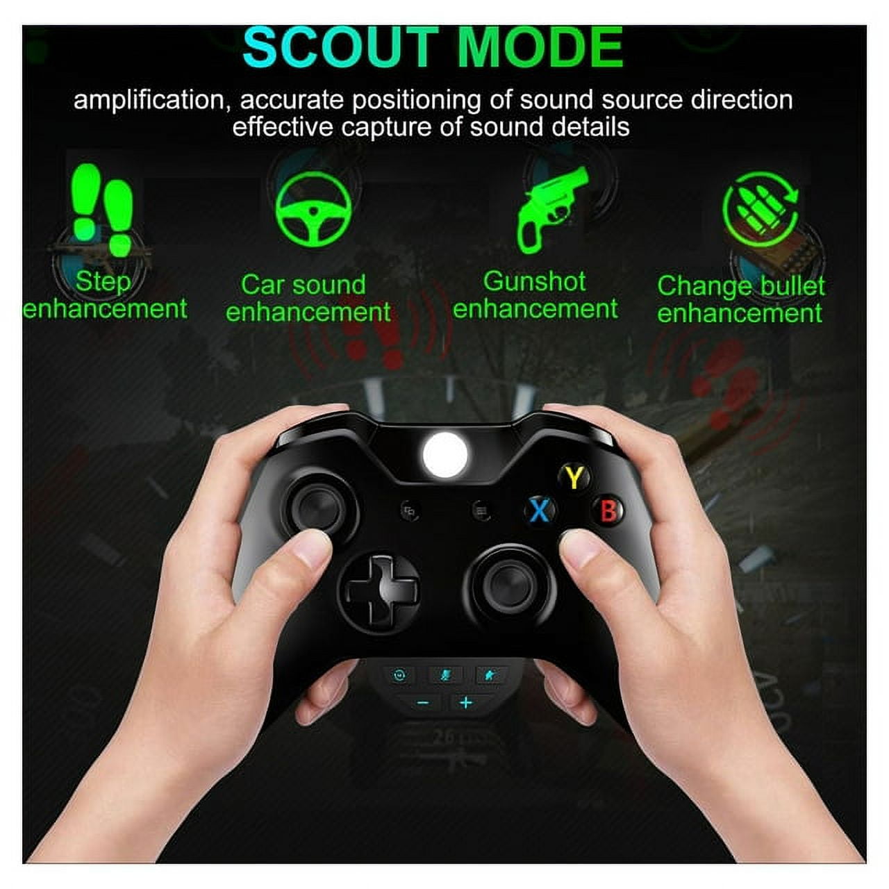 Headset Adapter for Xbox, Xbox Controller Adapter, Cool LED Light Multi ...