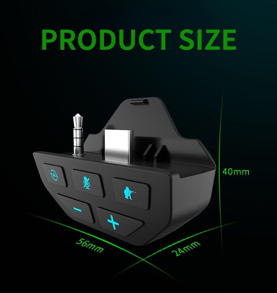 Headset Adapter for Xbox, Xbox Controller Adapter, Cool LED Light Multi ...