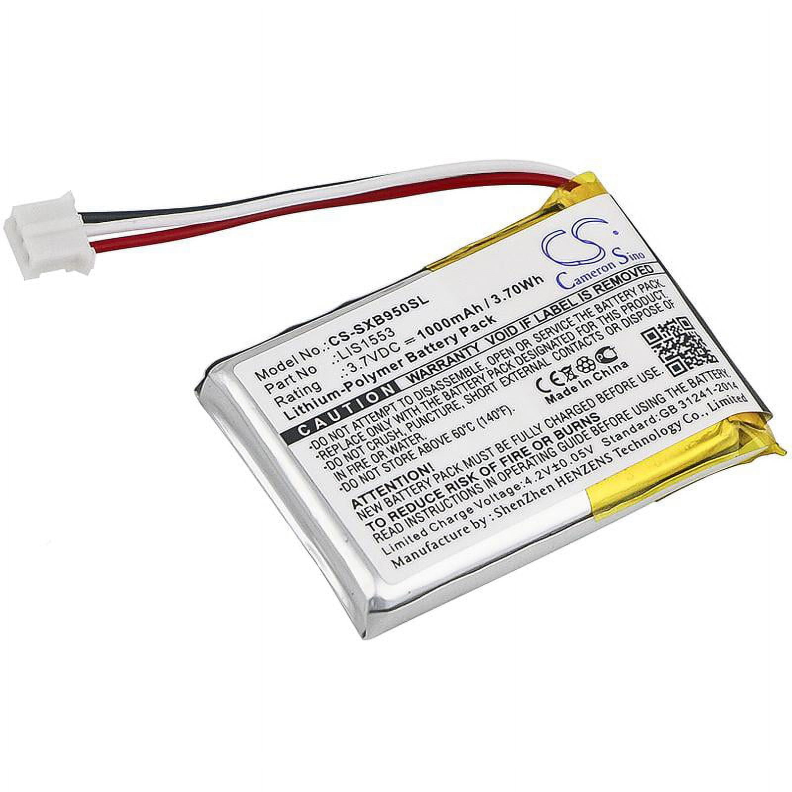 Headset Battery for Sony LIS1553 LIS1553(SY6) MDR-XB950N1 SRS-WS1 WH ...