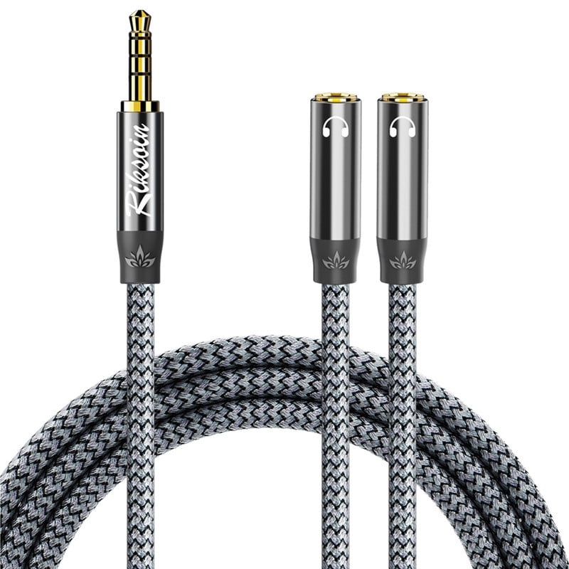 Headset Extension 4-Pin Nylon 3.5 mm Stereo Audio Extension Cable (Male ...