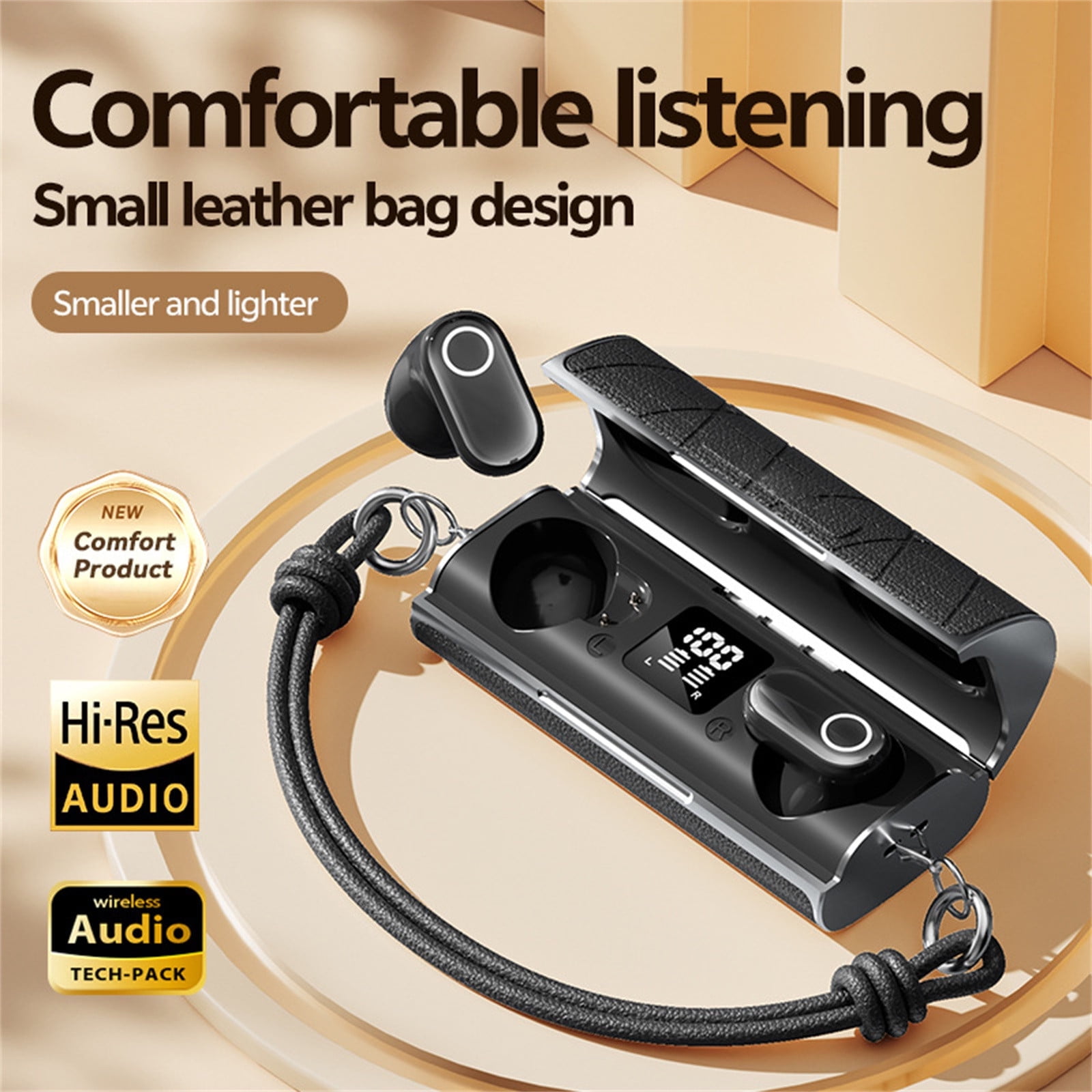 Headset Handbag Style Half In Ear Earphones IPX4 Fashionable Accessory ...